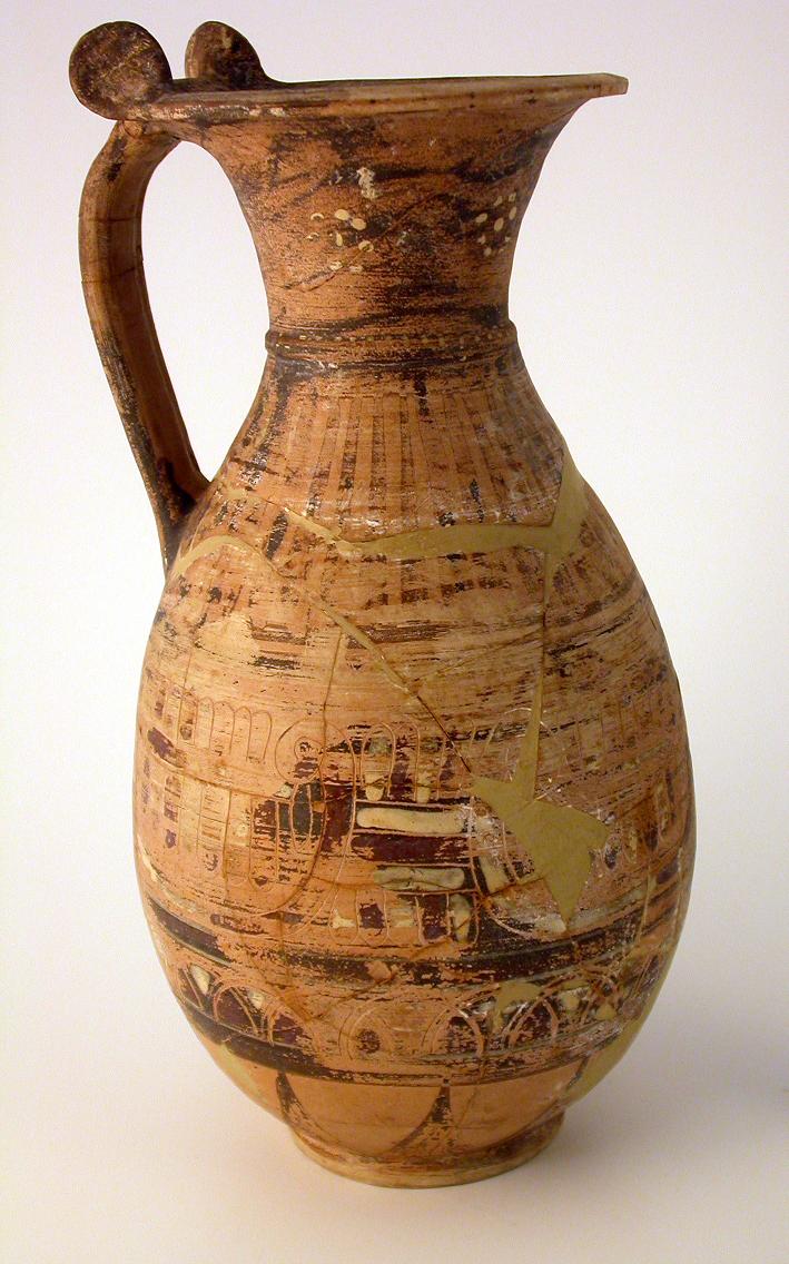 Olpe etrusco-corinzia, 630-540 a. C. - valdarnomusei